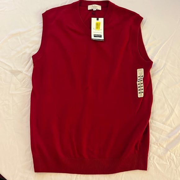Turnbury | Jackets & Coats | Turnbury Red Mens Wool Sweater Vest Size M ...